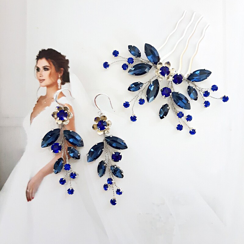 Blue Bridal Jewelry - Etsy