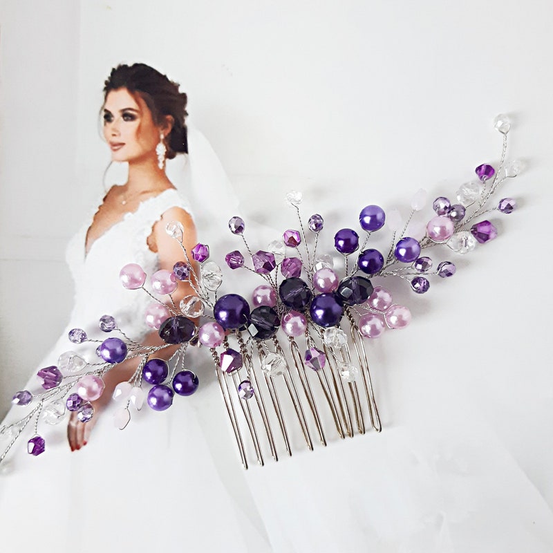 Purple Hair Comb - Etsy