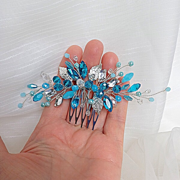 Turquoise Hair Comb - Etsy UK