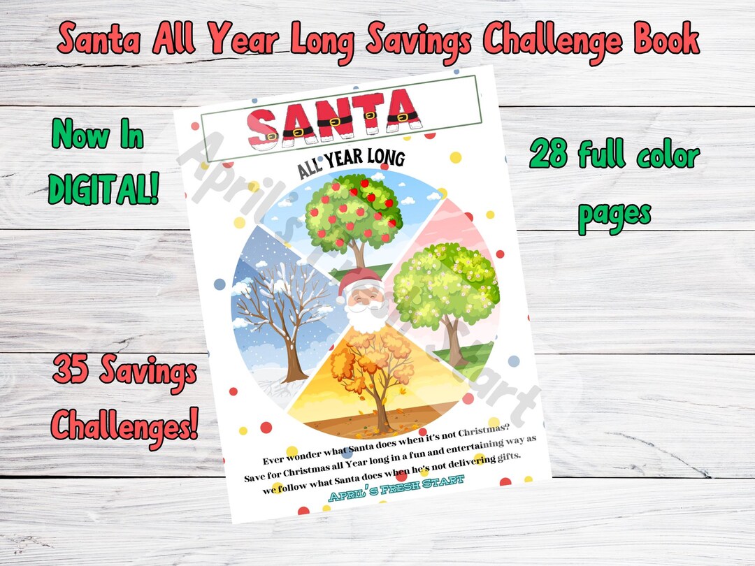 Santa All Year Long Saving Challenge Book-digital - Etsy