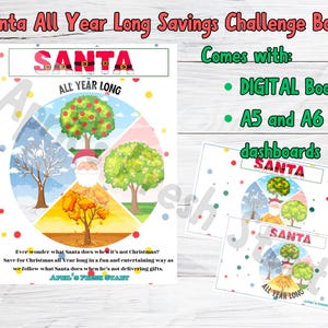 Santa All Year Long Saving Challenge Book-digital - Etsy