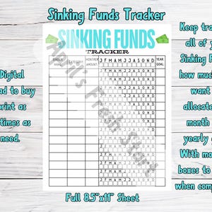 Sinking Funds Tracker - Etsy