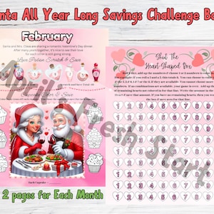 Santa All Year Long Saving Challenge Book-digital - Etsy