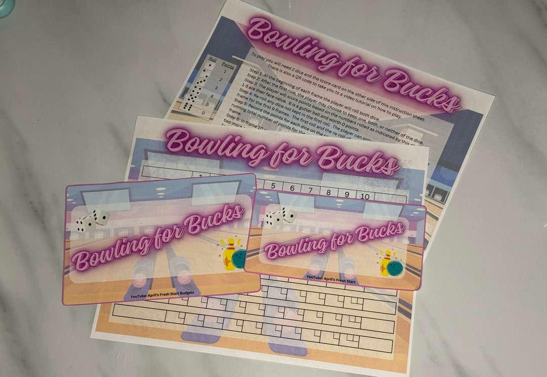 Bowling for Bucks Saving Challenge Game - Etsy