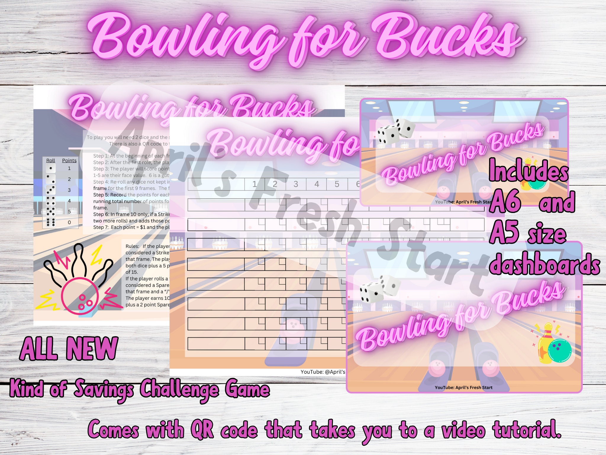 Bowling for Bucks Saving Challenge Game - Etsy