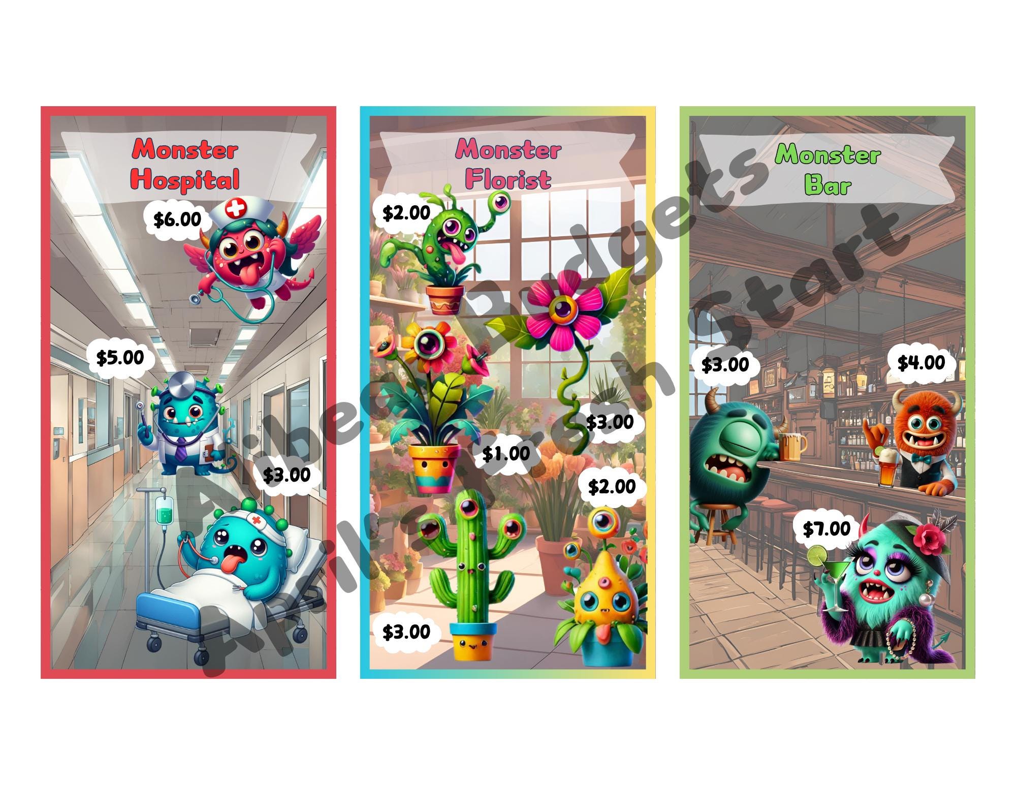 Monster Town Box Challenge Expansion Pack 1 - Etsy
