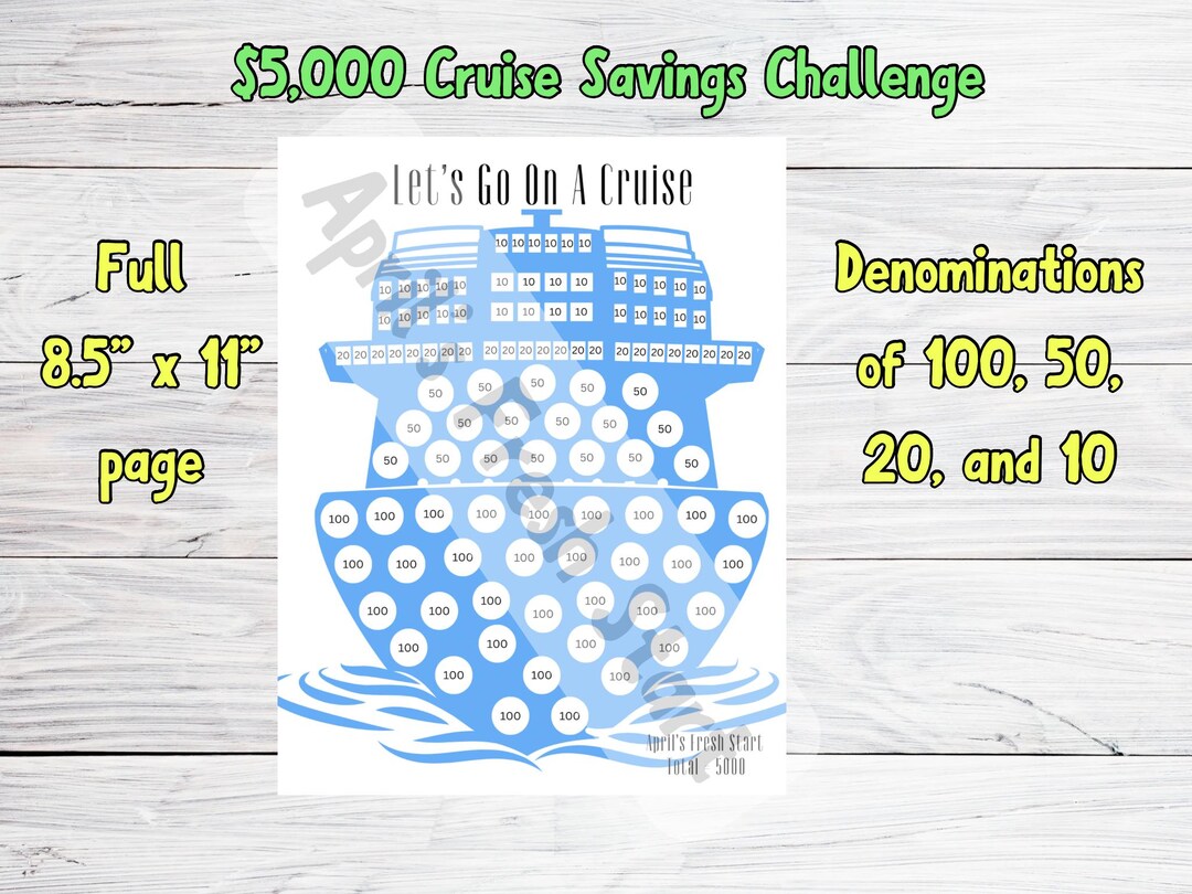 5000 Cruise Saving Challenge - Etsy