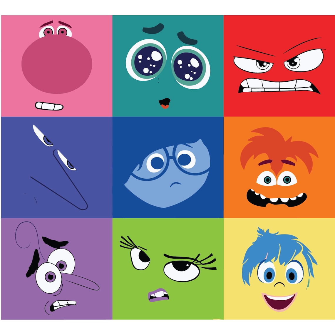 Inside Out 2 Character Face Svg Png, Inside Out Shirt Png, Inside Out 2 ...
