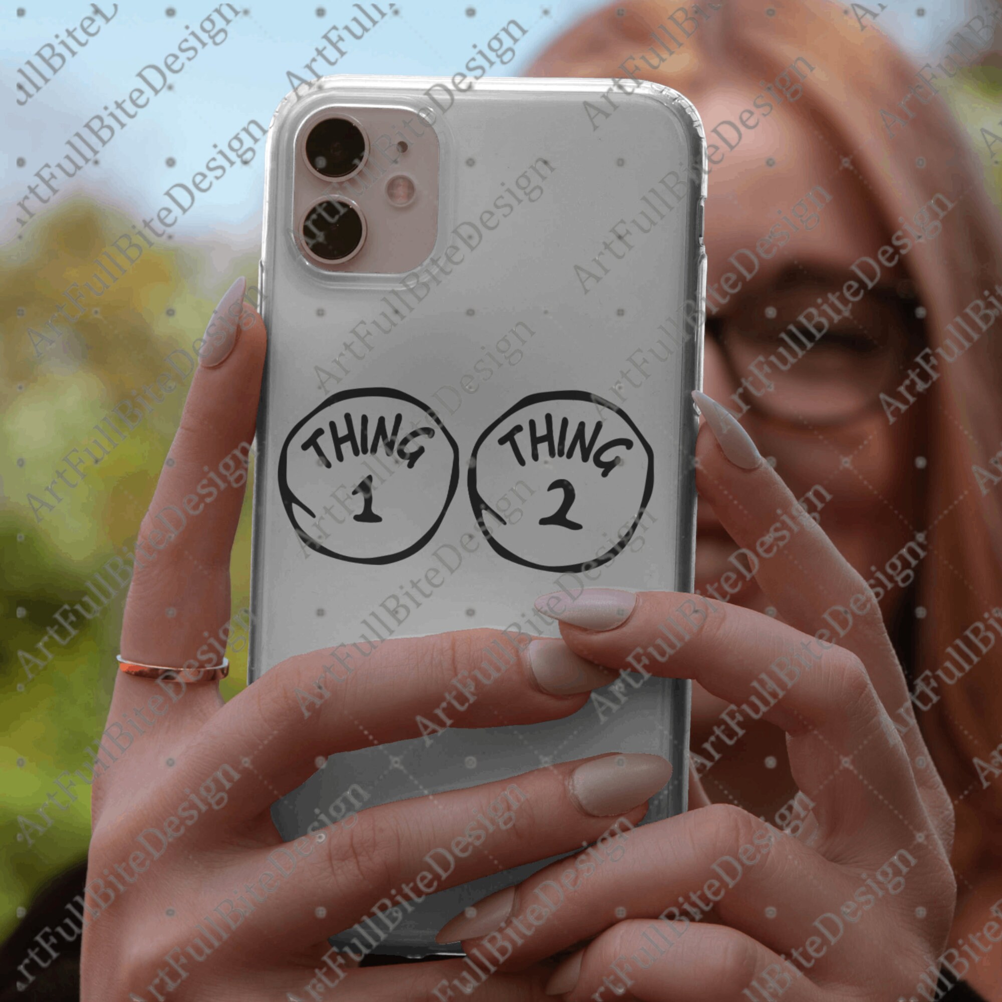 Thing 1 and Thing 2 Svg Png Dxf Eps | Thing 1 and Thing 2 Layered Svg ...