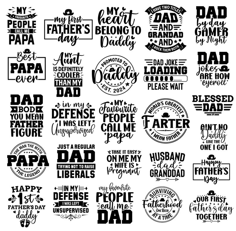 Fathers Day Svg Bundle, Dad Svg, Father Svg, Papa Svg, Best Dad Ever ...
