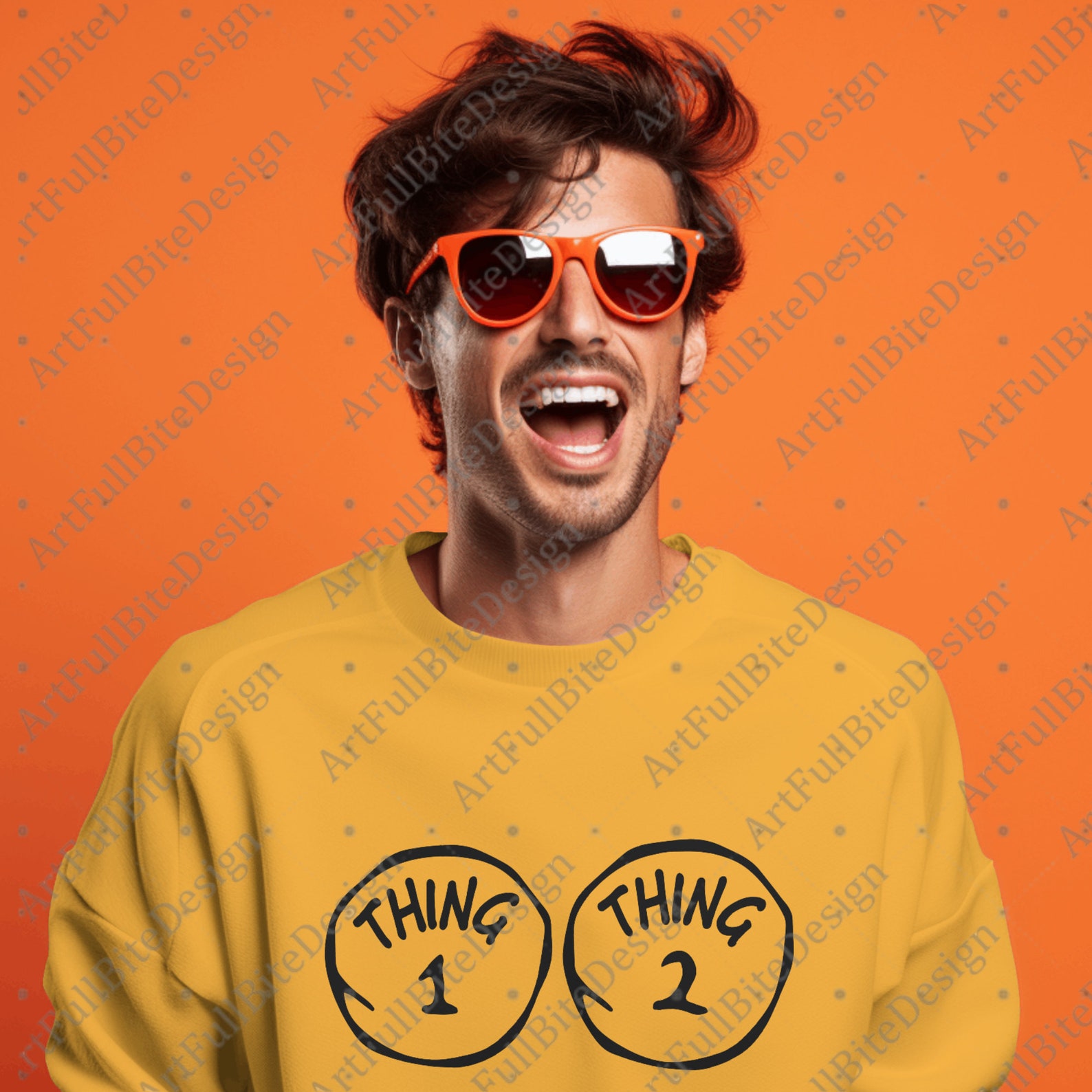 Thing 1 and Thing 2 Svg Png Dxf Eps | Thing 1 and Thing 2 Layered Svg ...