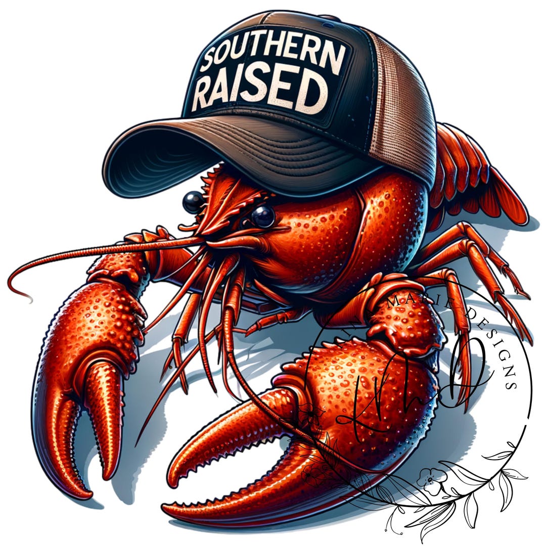Crawfish Png, Southern Raised Png, Bayou Png, Creole PNG, Southern ...