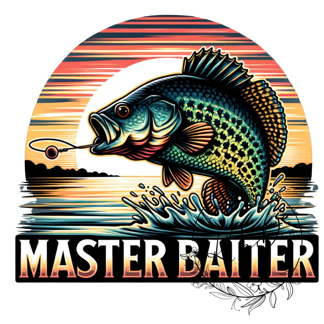 Crappie Master Baiter PNG Fishing PNG Crappie Fishing Png Sunset Funny ...