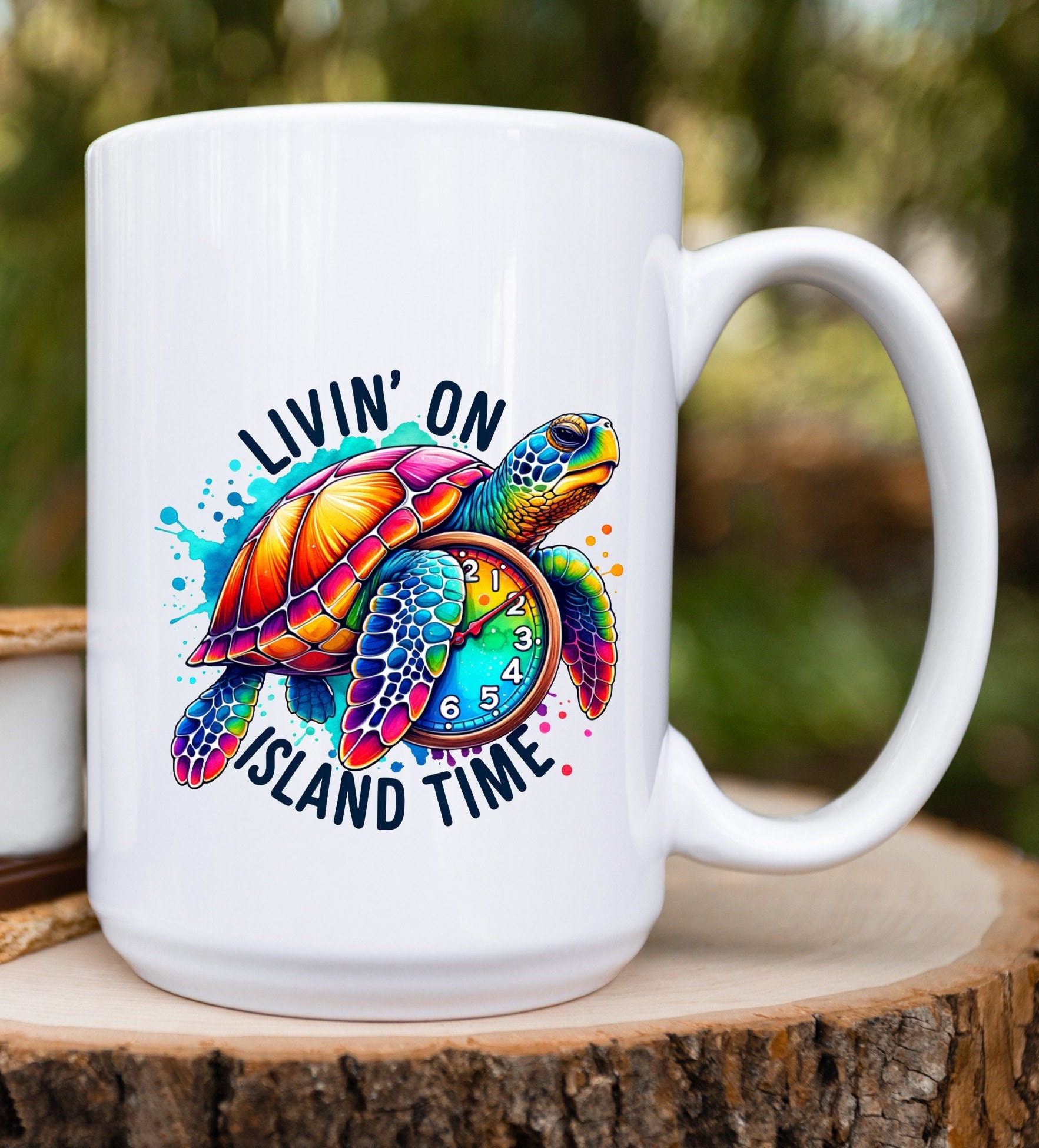 Livin on Island Time Psychedelic Sea Turtle PNG JPG Digital Download ...