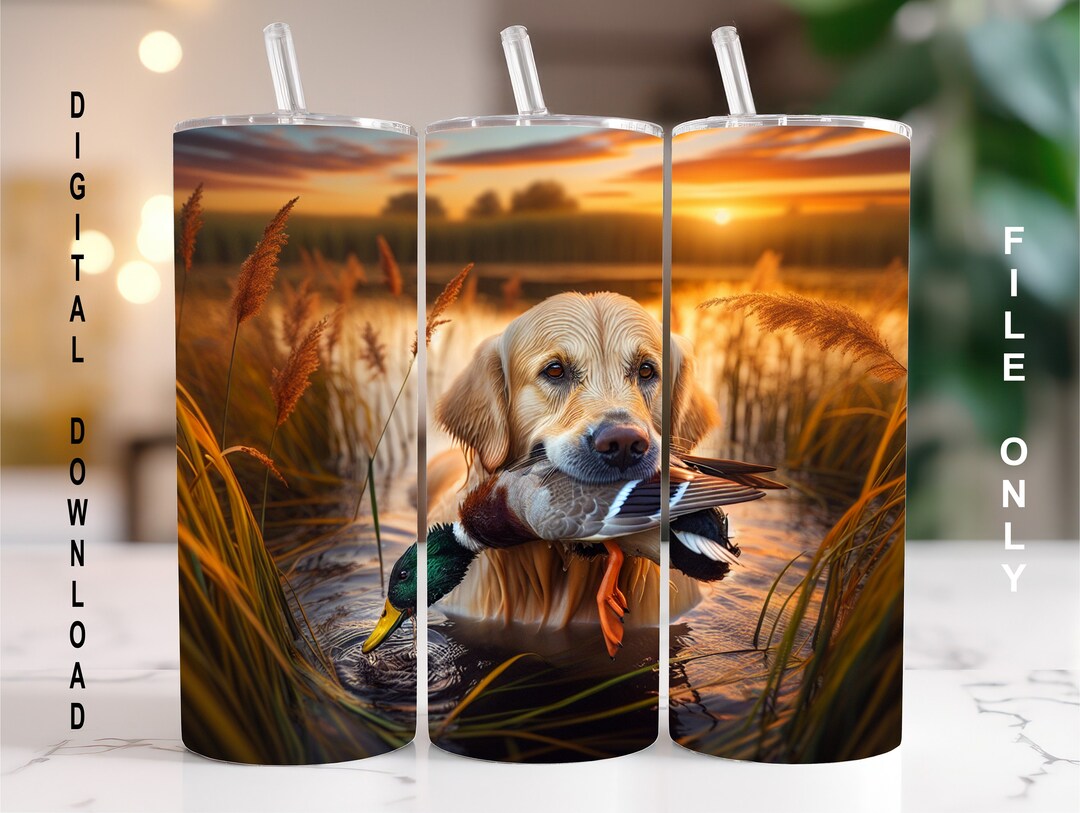 Golden Retriever Duck Hunting Wrap , Hunting Scene Sublimation PNG ...