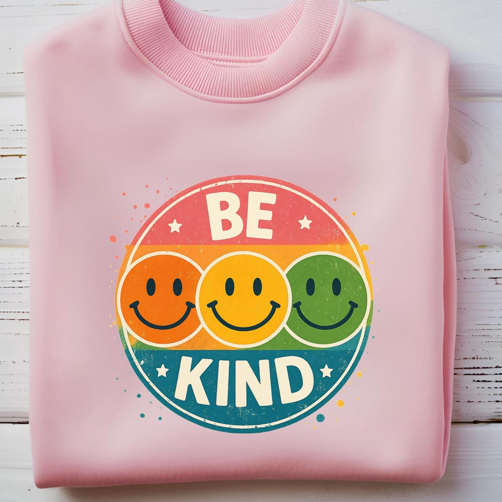 Be Kind PNG, Sublimation Design, Smiley PNG, Smiley Face PNG, Retro Png ...