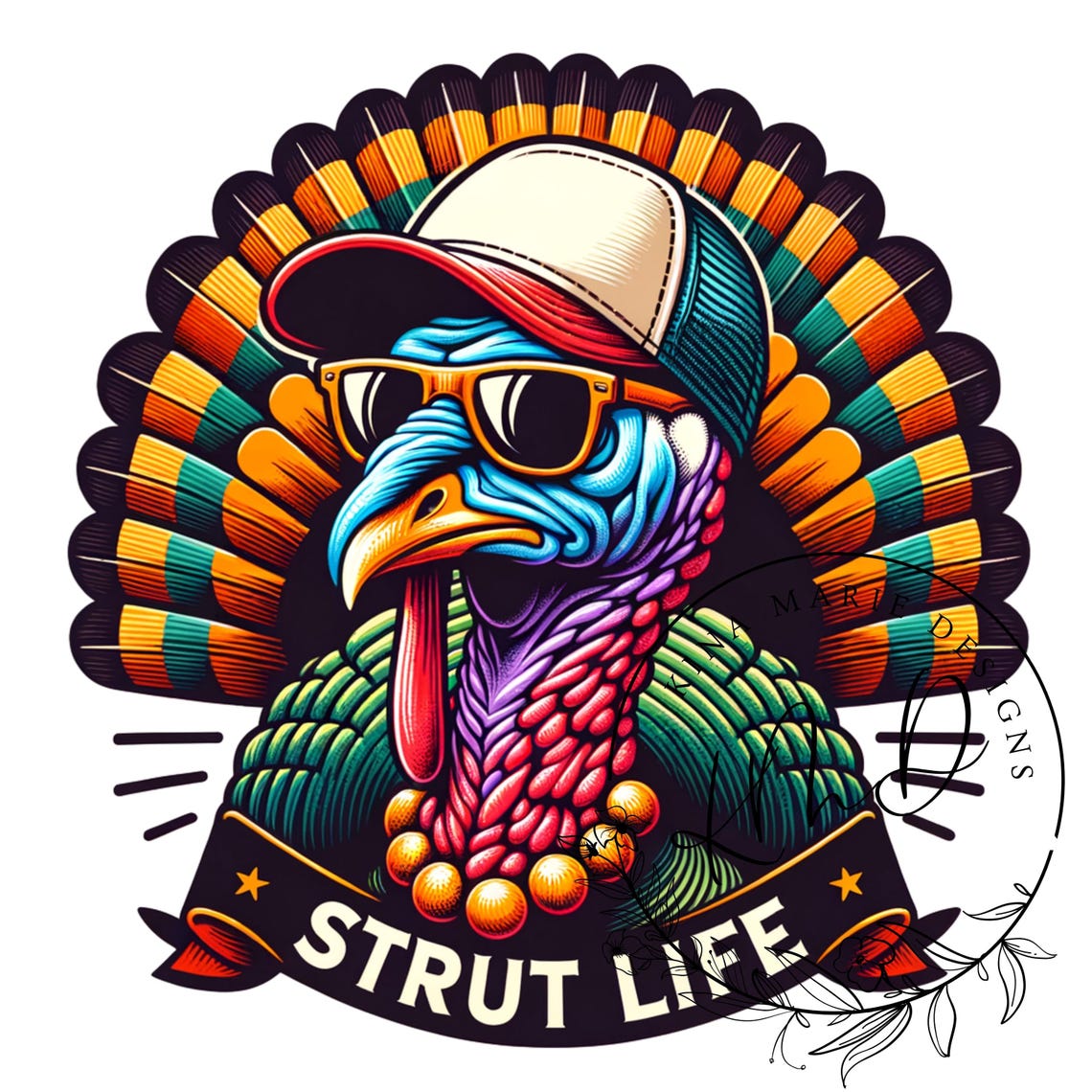 Strut Life Png, Turkey Hunting Png, Turkey Hunting Sublimation, Funny ...