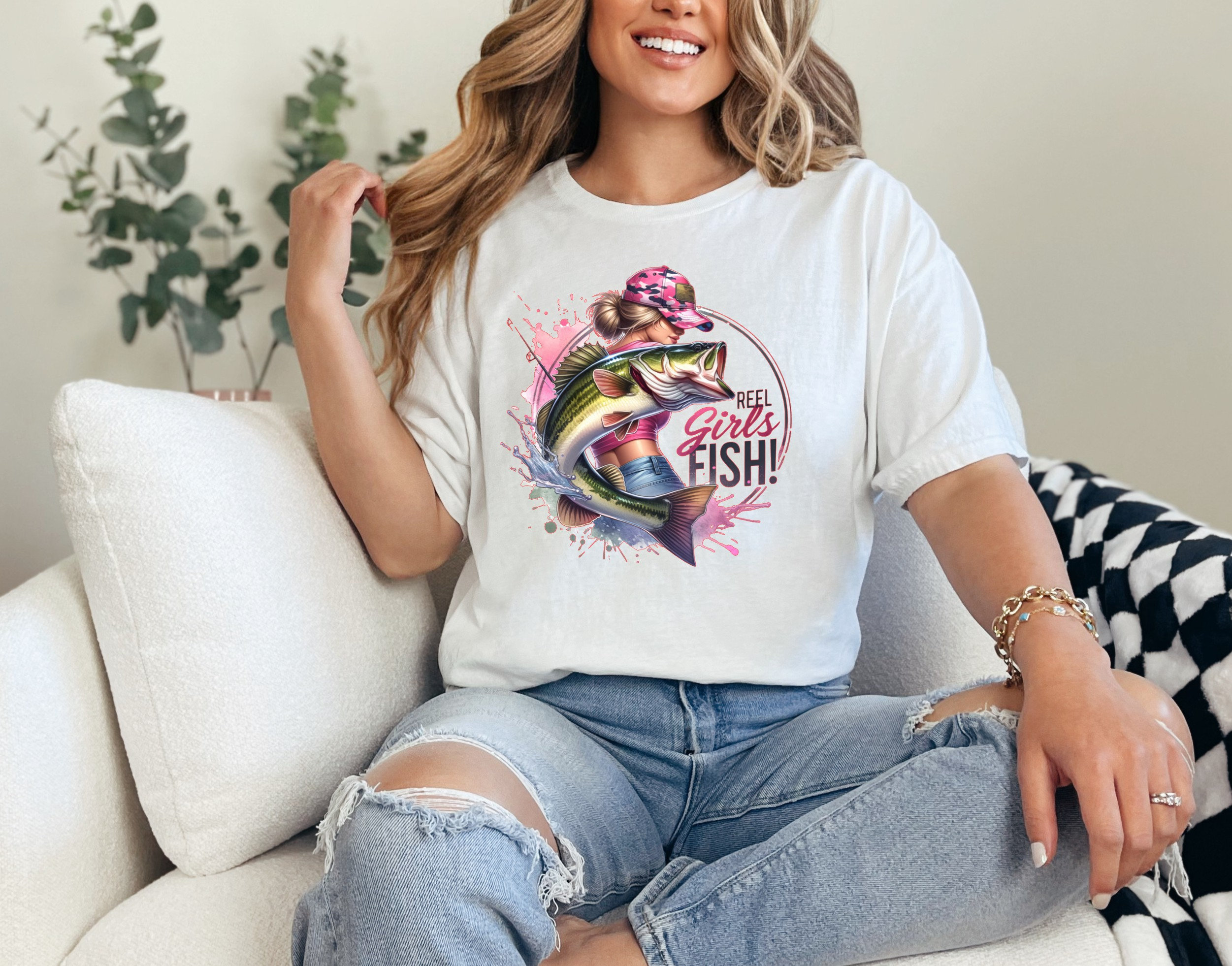 Reel Girls Fish PNG, Girls Fishing Digital File, Country Girl Bass ...