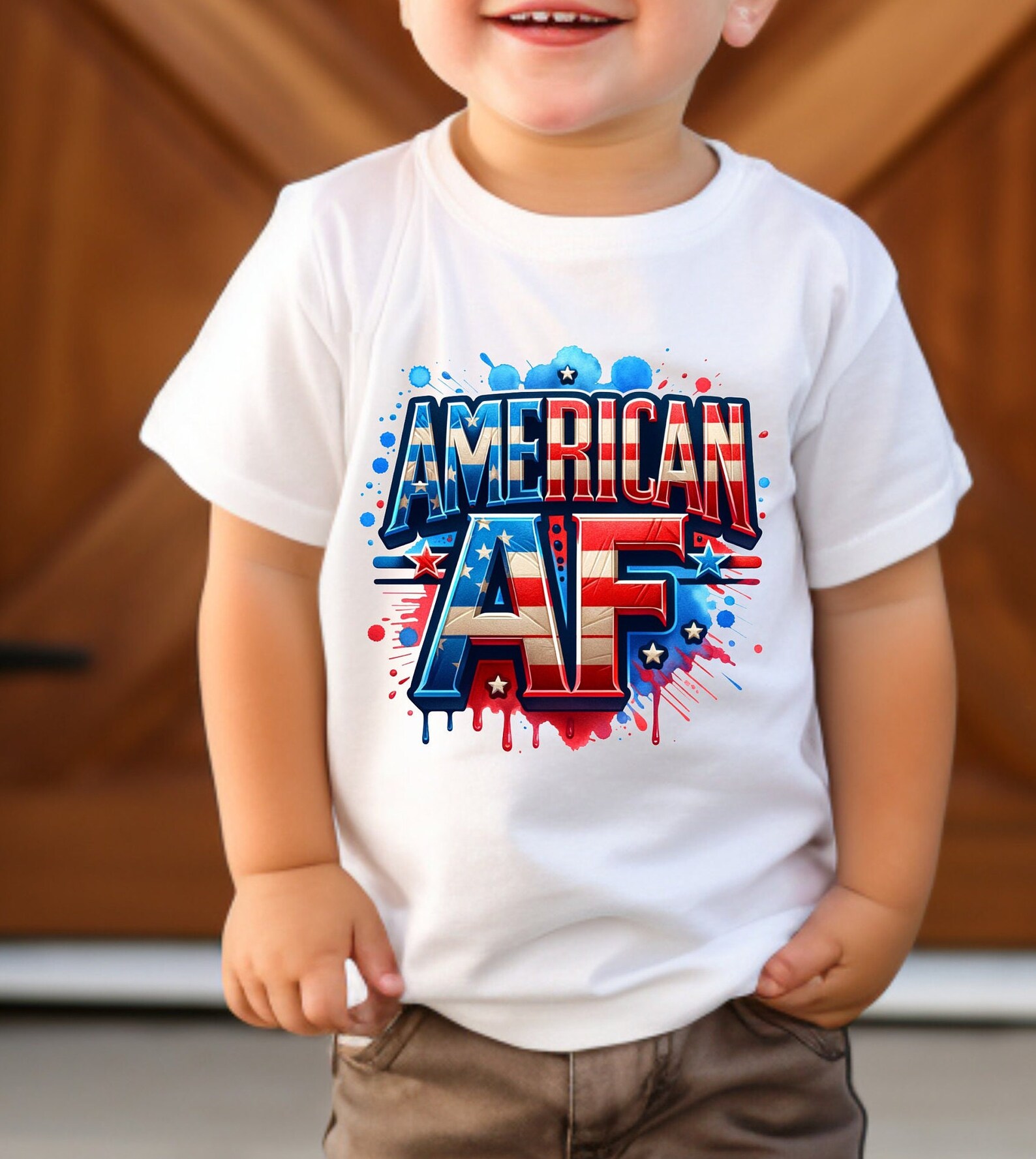 American AF Patriotic Graphic Independance Day - American Flag Design ...