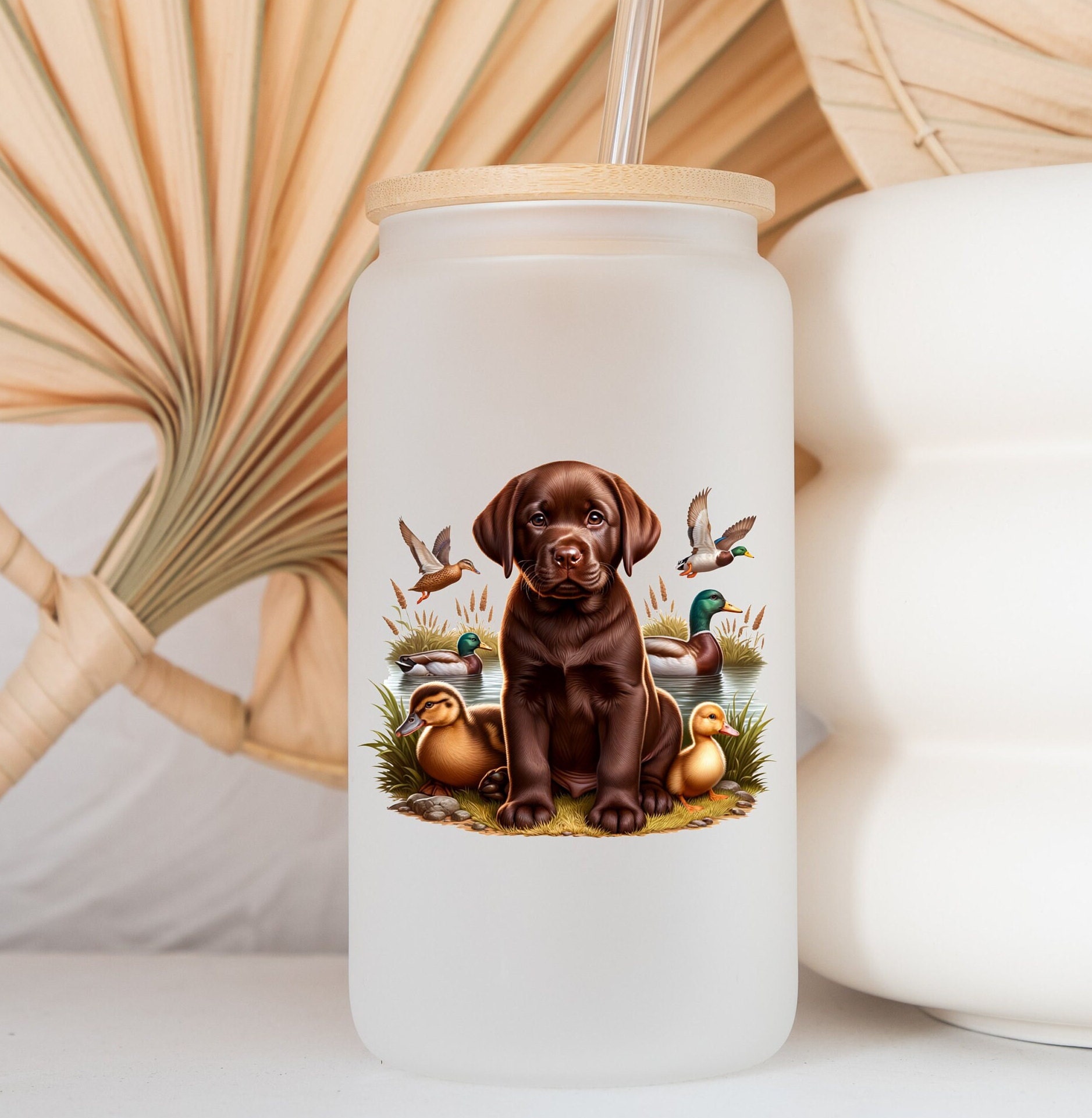 Chocolate Lab Puppy Mallard Ducks PNG Jpg Instant Downloadable DIGITAL ...