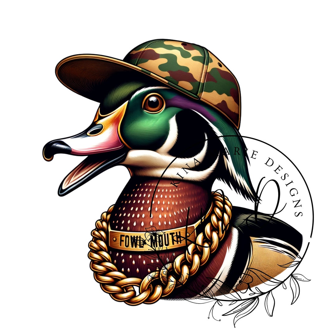 Fowl Mouth Wood Duck Hunting PNG Duck Hunting Sublimation Duck Hunting ...