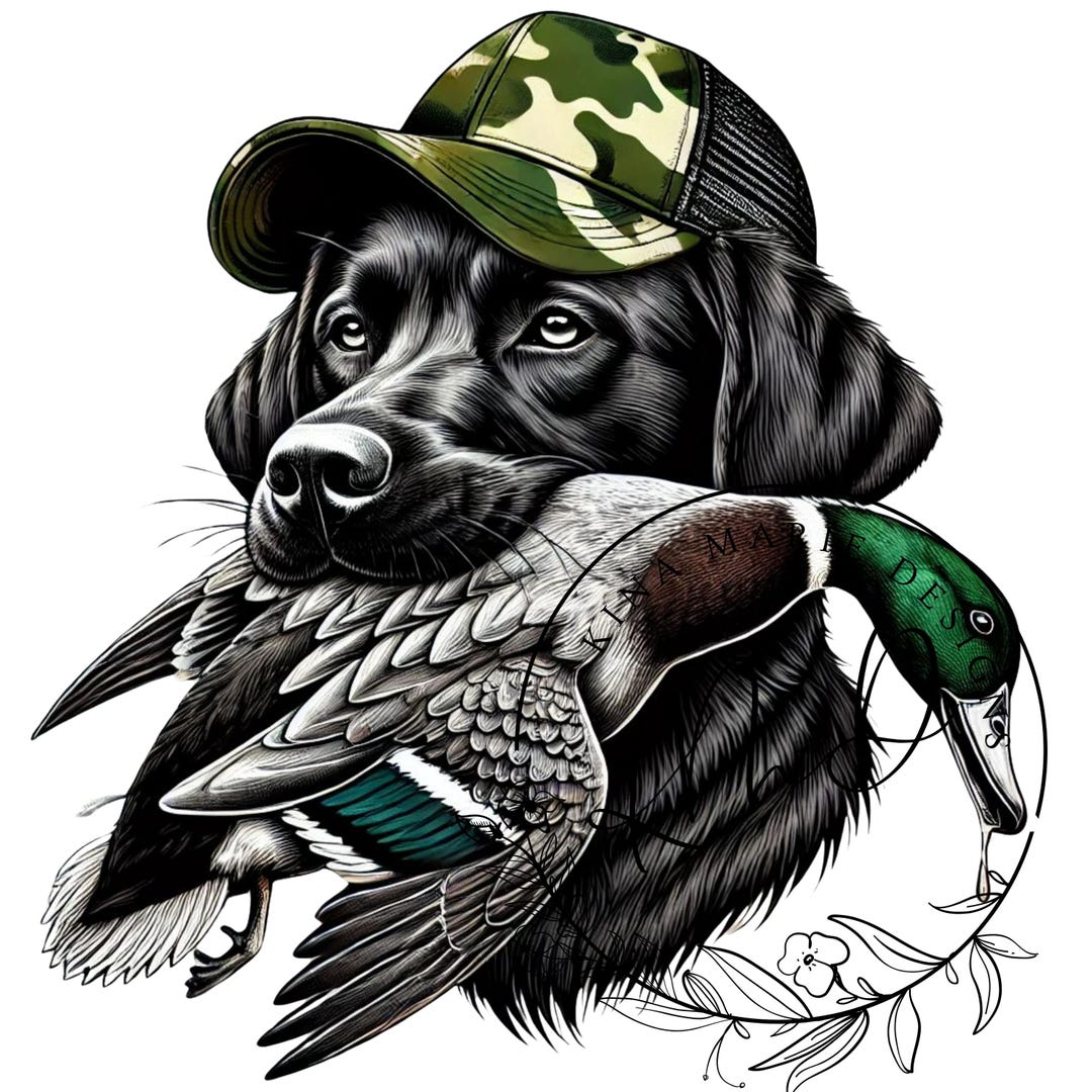 Camo Hat Black Lab Duck Hunting PNG, Duck Hunting Sublimation Wrap ...