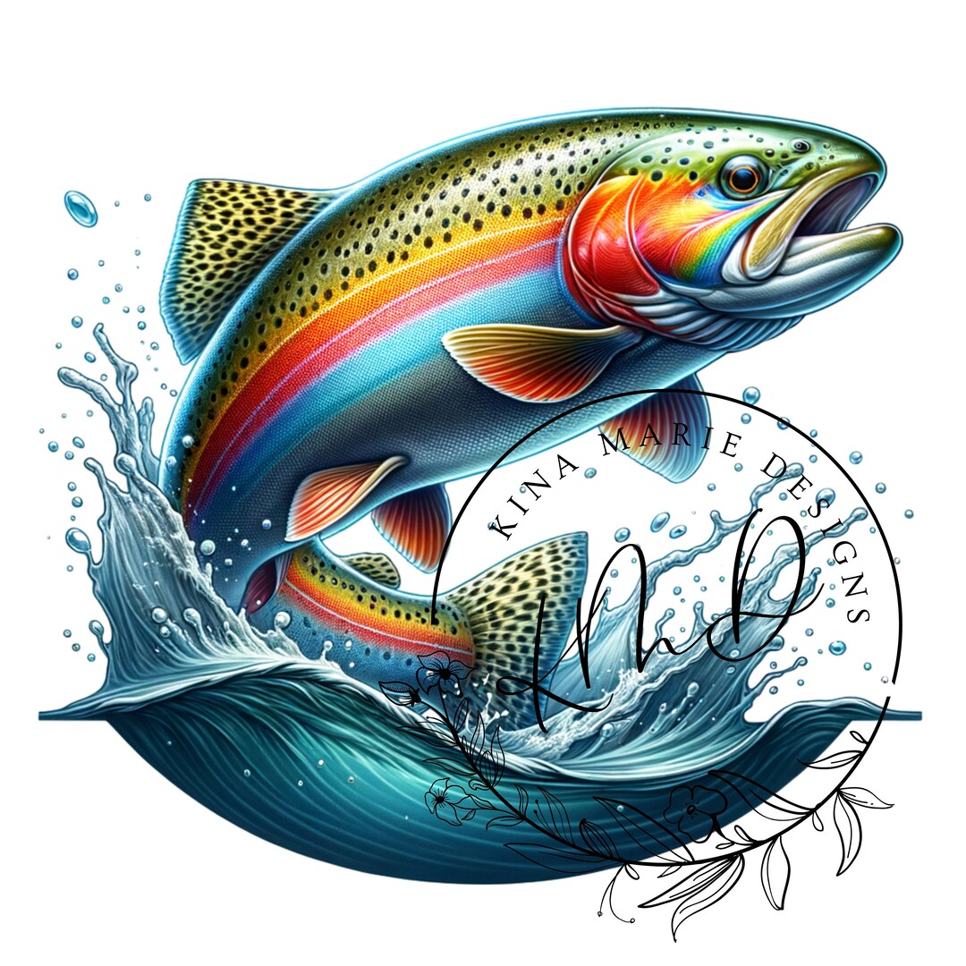 Rainbow Trout Fly Fishing PNG Colorful, Fish, River Fishing, Outdoors ...