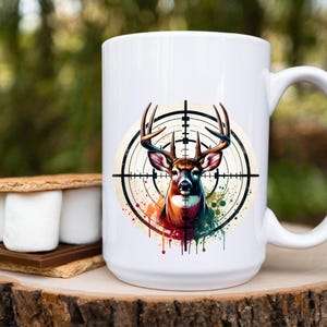 Colorful Buck Deer in Crosshairs Digital Download – Vibrant Hunting Art ...