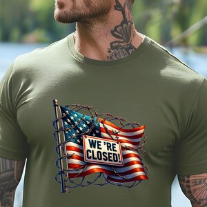 We're Closed Amercian Flag PNG, Patriotic PNG, American Flag T Shirt ...