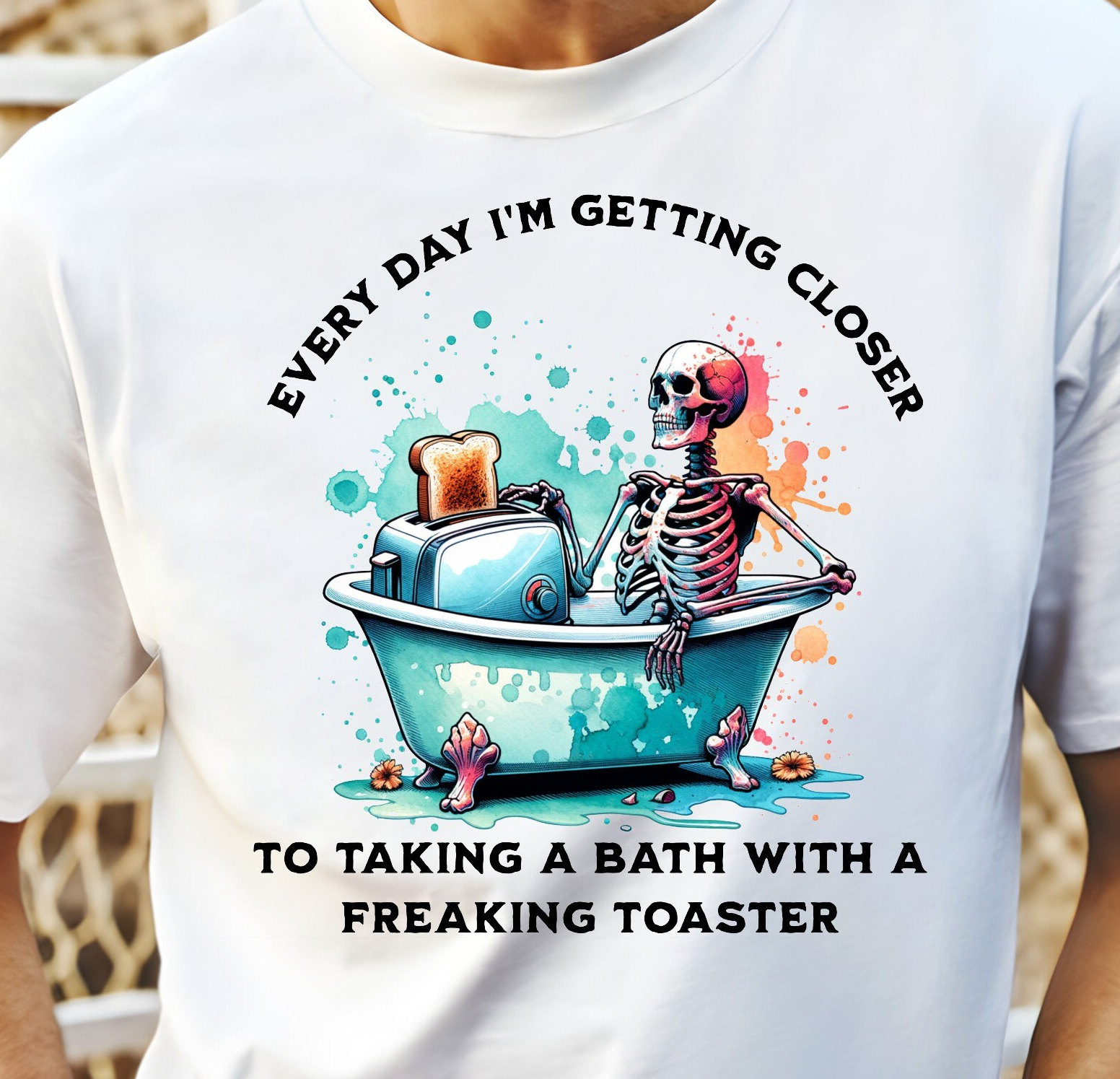 Taking A Bath With A Toaster PNG, Clipart, Snarky Skeleton, Digital ...
