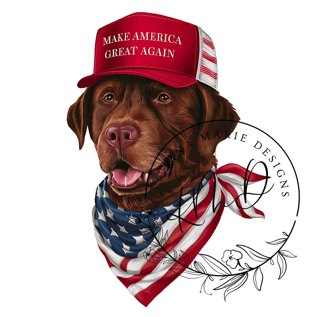 Make America Great Again Chocolate Lab PNG Digital Download for T Shirt ...