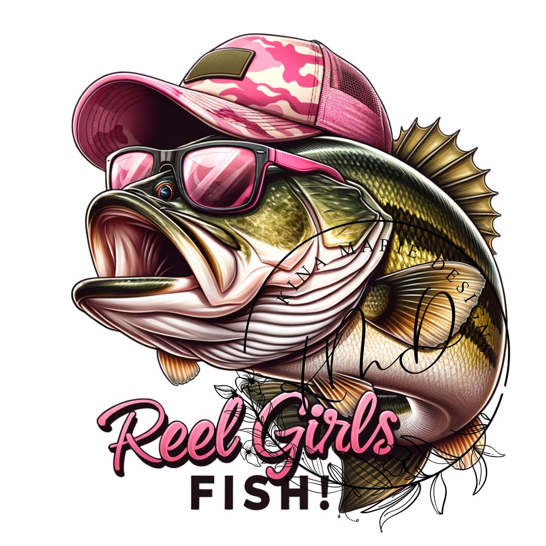 Reel Girls Fish PNG, Girls Fishing Digital File, Country Girl Bass ...