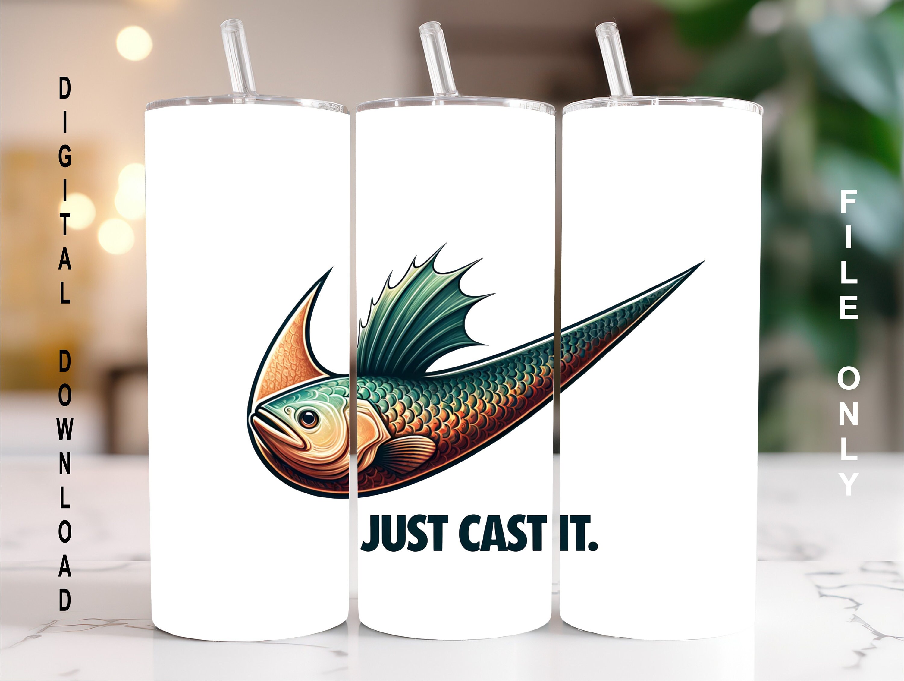 Fish Swoosh Just Cast It PNG Colorful Fish Fishing Funny Sarcastic ...