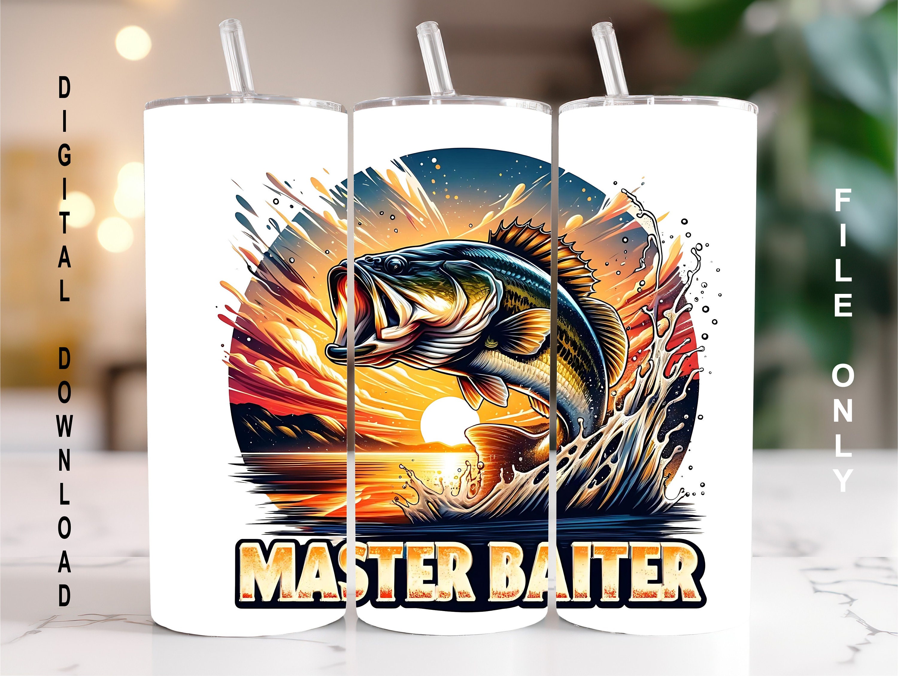 Master Baiter Bass PNG Colorful Fish Fishing Funny Sarcastic Summer ...