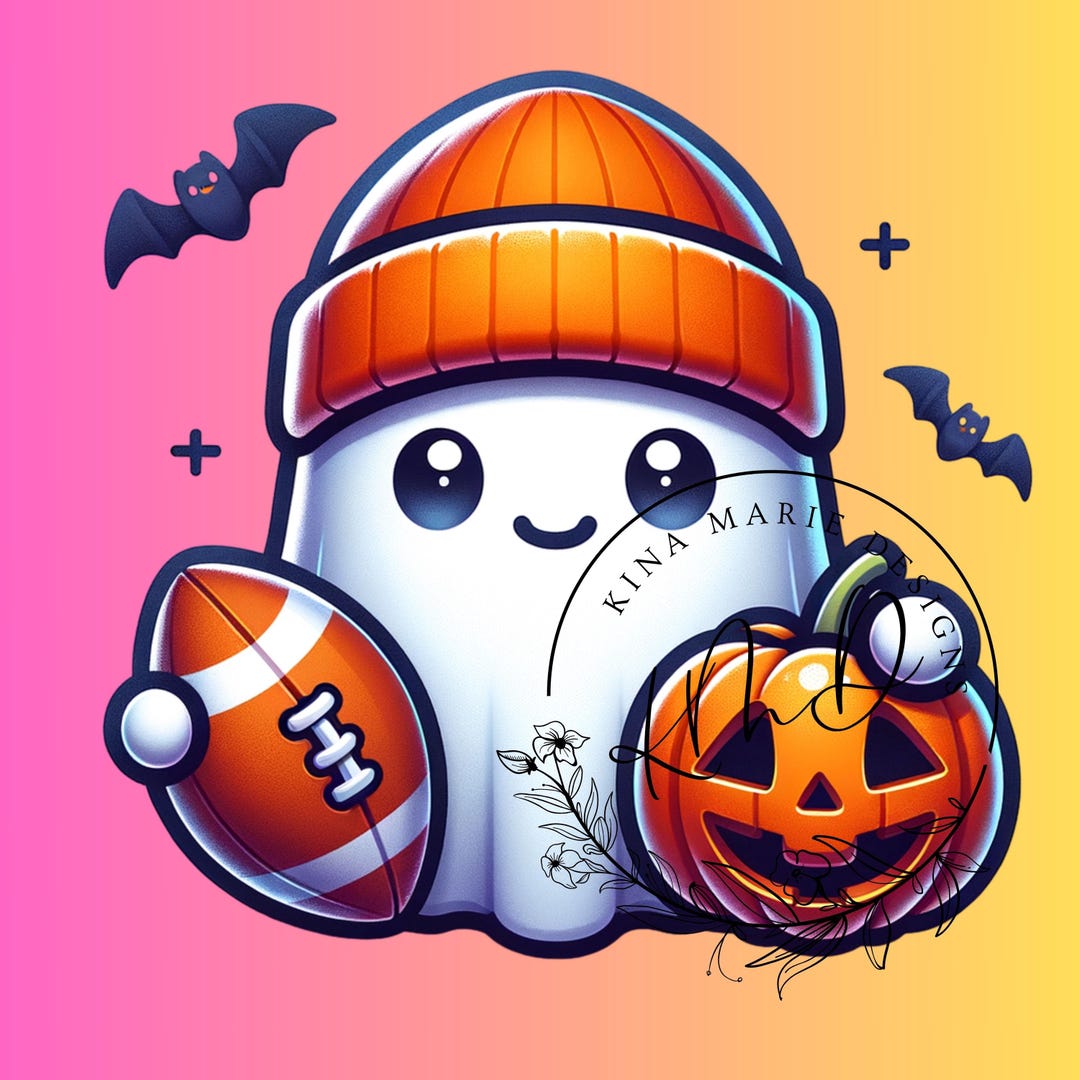 Cute Football Ghost Png, Halloween Png, Coffee Png, Bougie Png, Bougie ...