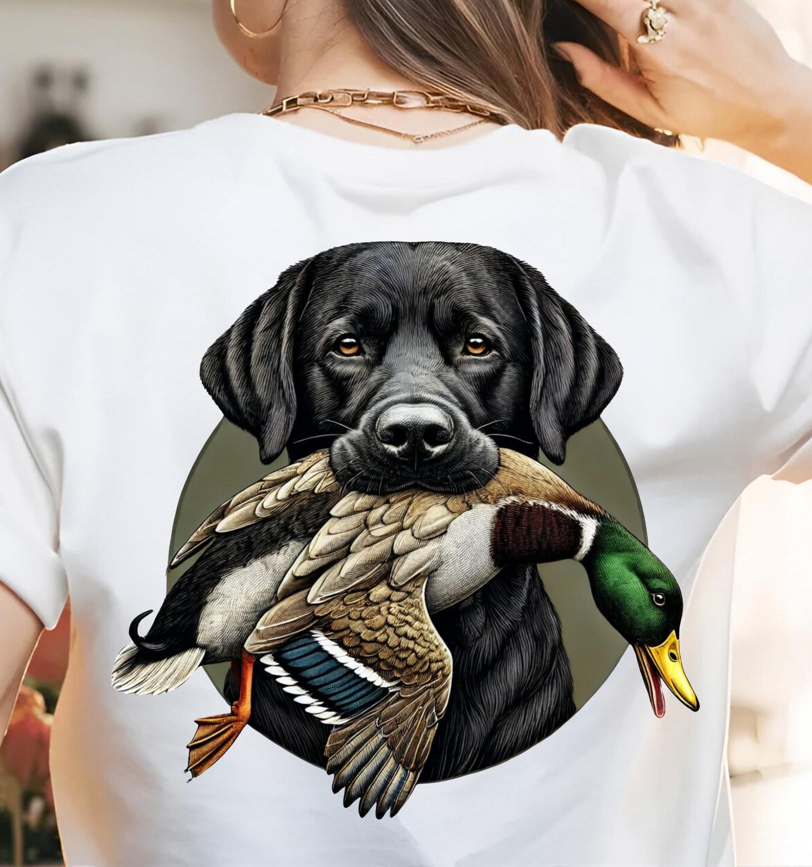 Young Black Lab With Duck Hunting PNG, Duck Hunting Sublimation Wrap ...