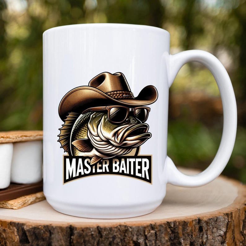 Master Baiter Bass PNG Cowboy Hat Fish Fishing Funny Sarcastic Summer ...