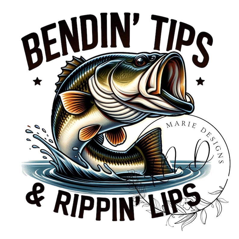 Bass Fishing PNG Bendin Tips & Rippin Lips Png Colorful Fish Fishing ...