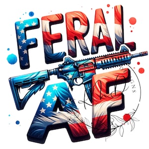 Feral AF American Flag X Genx Generation - American Flag Design for T ...