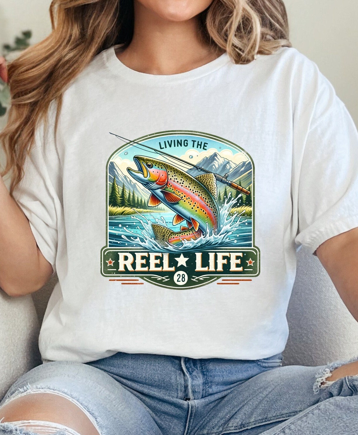 The Reel Life Rainbow Trout PNG, Fishing Digital File, Crappie Fishing ...