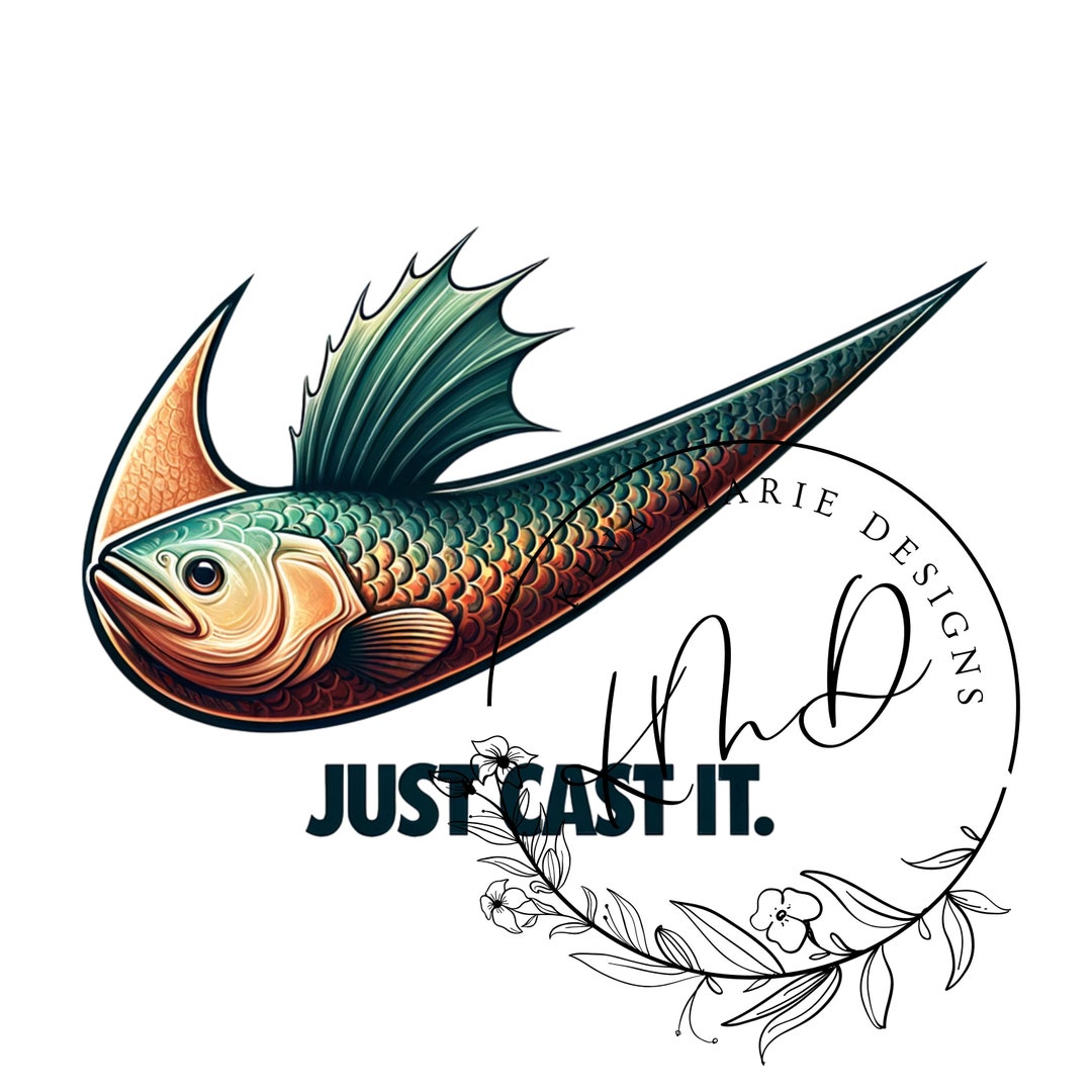 Fish Swoosh Just Cast It PNG Colorful Fish Fishing Funny Sarcastic ...