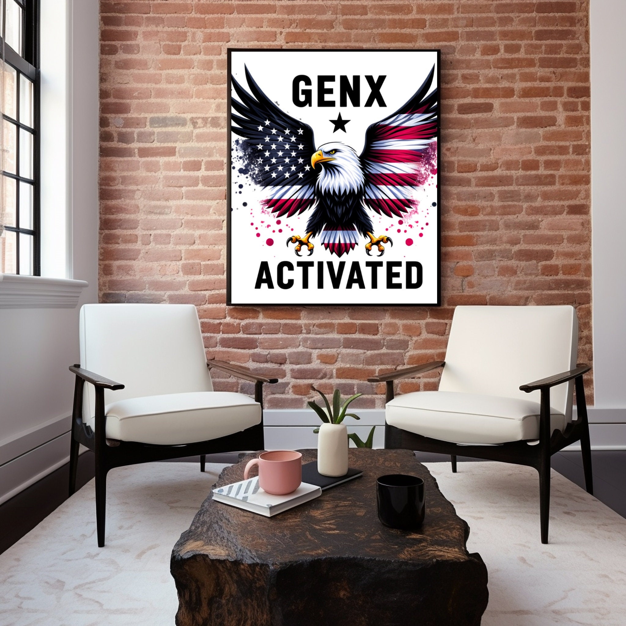 Genx Activated Bald Eagle American Flag Design Digital Download a Bald ...