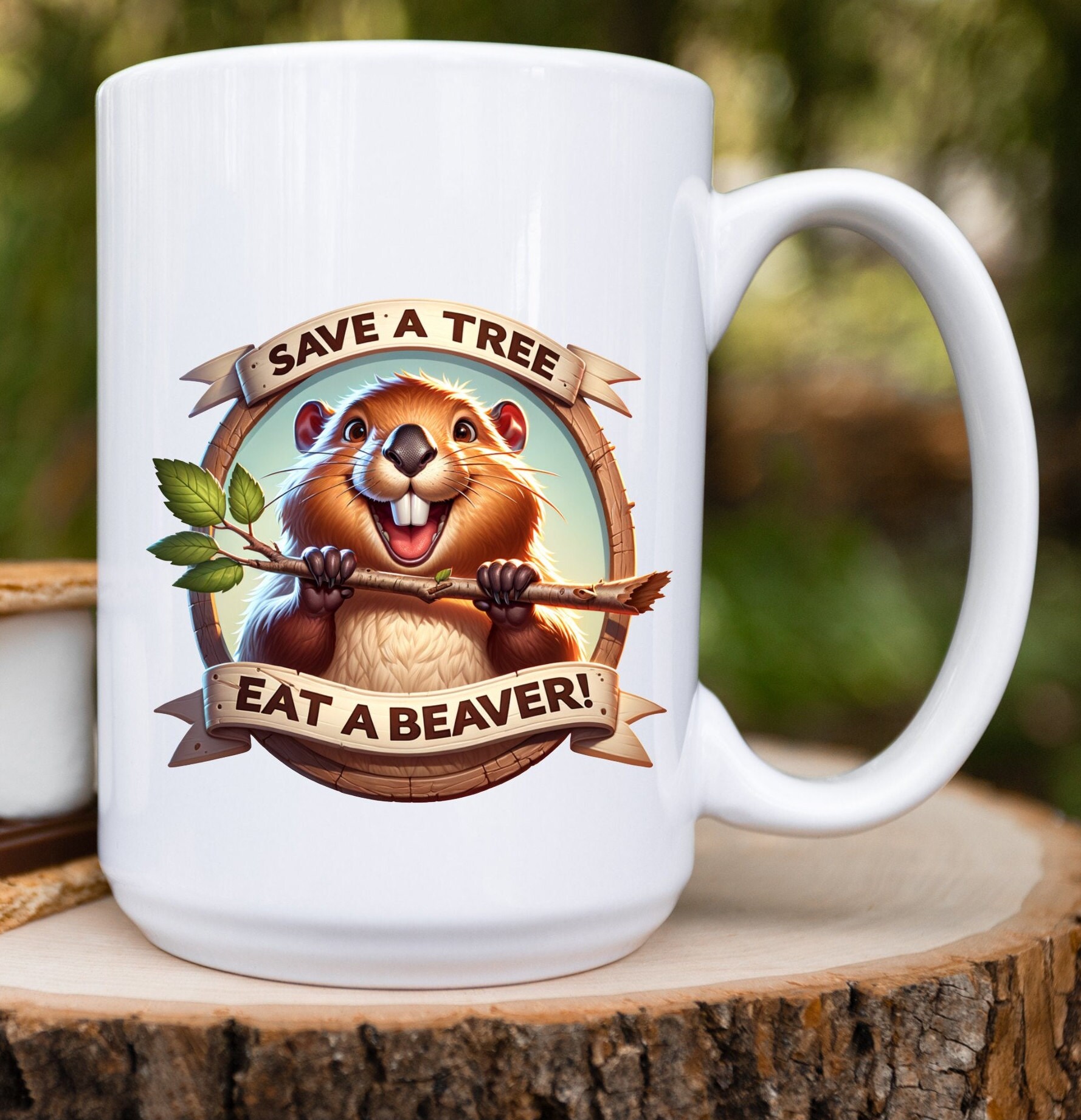 Save A Tree Eat A Beaver Digital Download Sarcastic Funny Tshirt Design ...