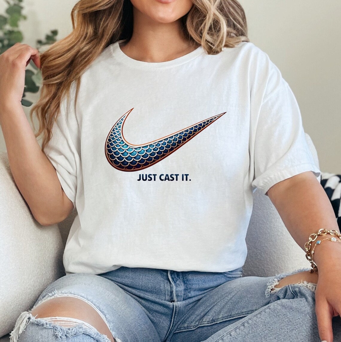 Fish Swoosh Just Cast It PNG Colorful Fish Fishing Funny Sarcastic ...