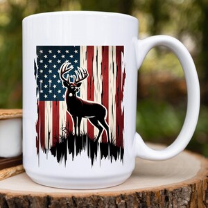 American Flag Deer PNG, Rustic Patriotic Deer Graphic, Hunting Themed Tumbler Sublimation, USA ...