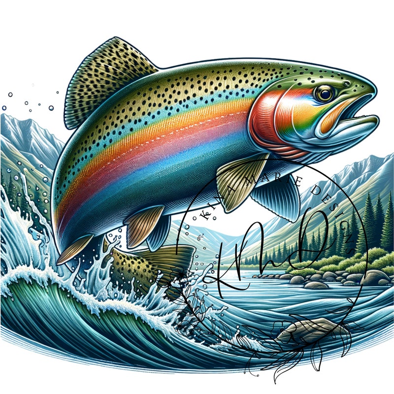 Rainbow Trout Art - Etsy