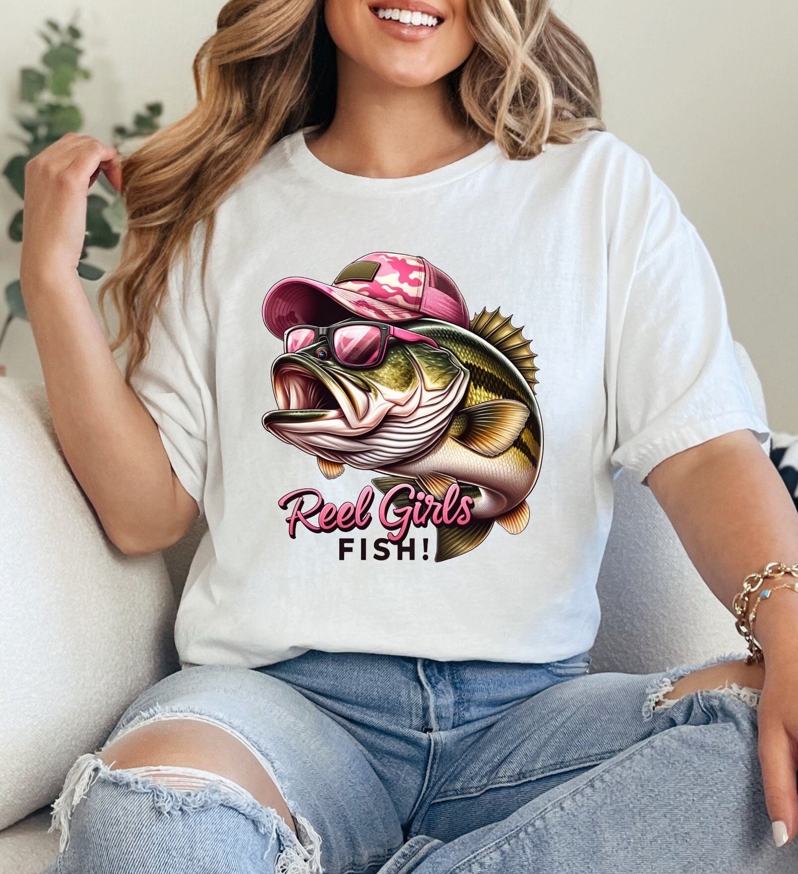 Reel Girls Fish PNG, Girls Fishing Digital File, Country Girl Bass ...