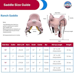 Western Ranch Saddle: Adult Horse Saddle With Free Girth - Etsy