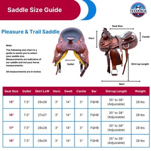 Argentinian Leather Western Saddle: Floral Tooled Pleasure & Trail With ...