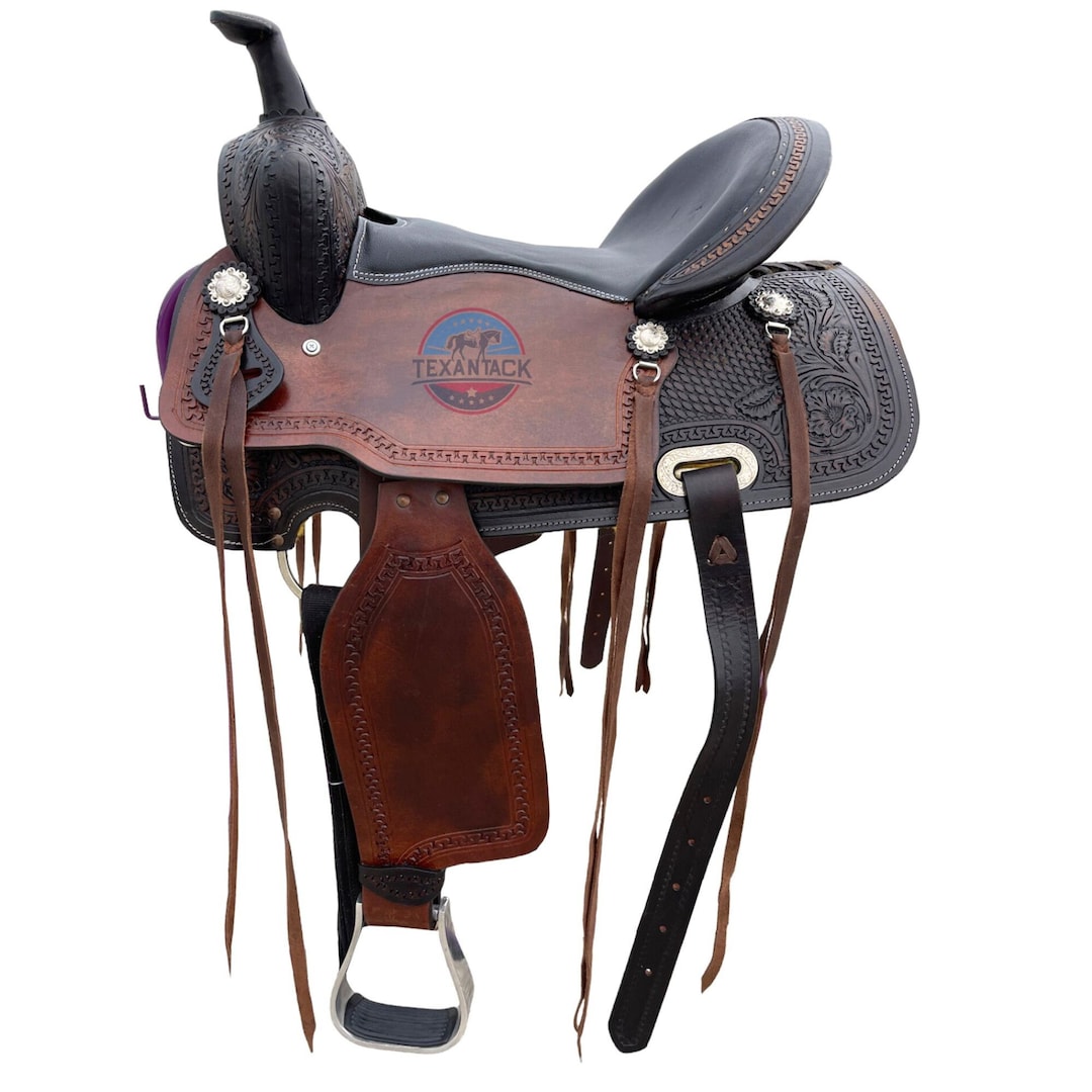 Western Floral Basket Weave Snake Spiral Trail Saddle Available in 15 ...